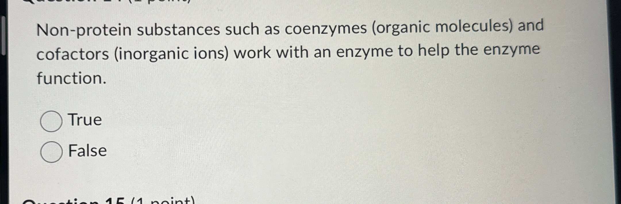 Solved Non-protein substances such as coenzymes (organic | Chegg.com
