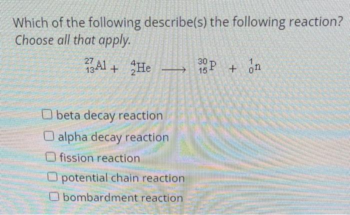 Solved Which of the following describe(s) the following | Chegg.com