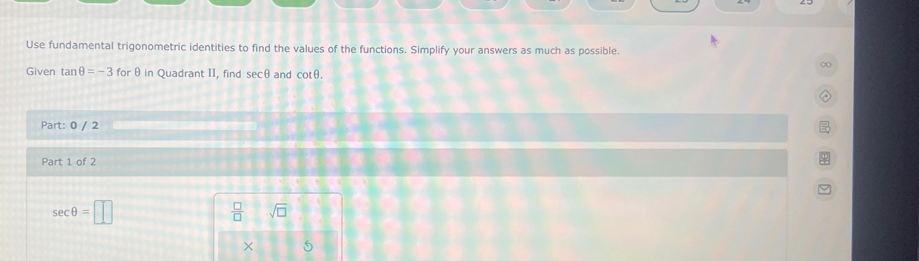 Solved Use fundamental trigonometric identities to find the | Chegg.com