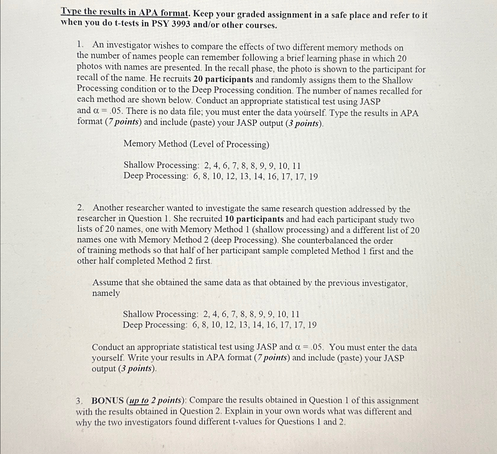 Solved Type the results in APA format. Keep your graded | Chegg.com