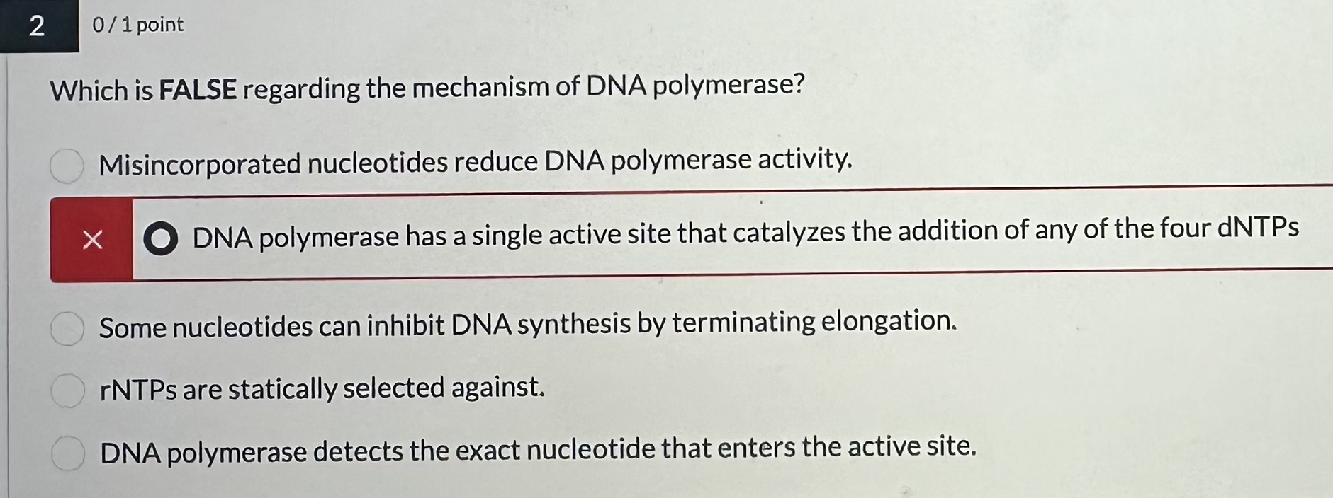 Solved 201 ﻿pointWhich is FALSE regarding the mechanism of | Chegg.com