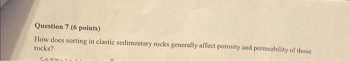 Solved Question 7 (6 points) How does sorting in clastic | Chegg.com Solved Question 7 (6 points) How does sorting in clastic | Chegg.com
