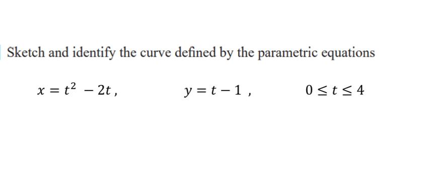 Solved Sketch and identify the curve defined by the | Chegg.com