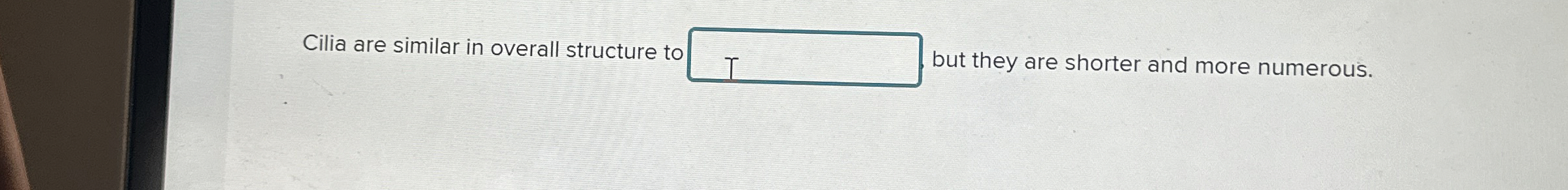 Solved Cilia are similar in overall structure tobut they are | Chegg.com
