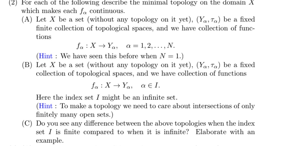 Solved (A) ﻿Let x ﻿be a set (without any topology on it | Chegg.com