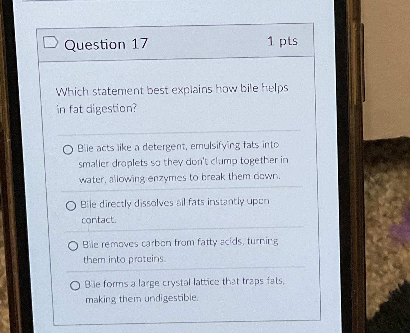 Solved Question 171 ﻿ptsWhich statement best explains how | Chegg.com
