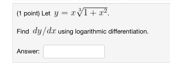 Solved (1 point) Differentiate y=cscx(x+cotx) y′=(1 point) | Chegg.com