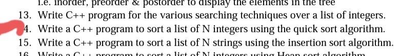 Solved question no 14 pls give a correct code in C++...I | Chegg.com