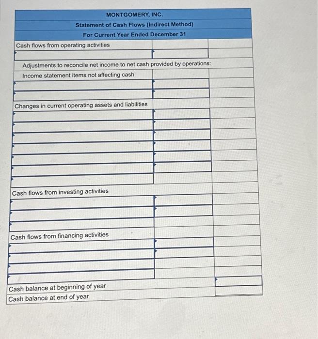 Solved Exercise 12-12 Indirect: Preparing statement of cash | Chegg.com