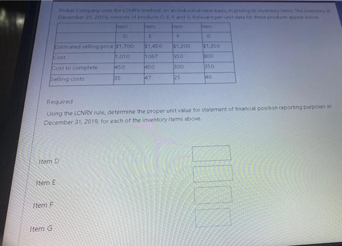 Solved Required Using the LCNRV rule, determine the proper | Chegg.com