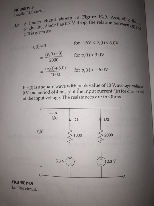 Solved FIGURE P4.8 Parallel RLC circuit P49. Assuming that a | Chegg.com Solved FIGURE P4.8 Parallel RLC circuit P49. Assuming that a | Chegg.com
