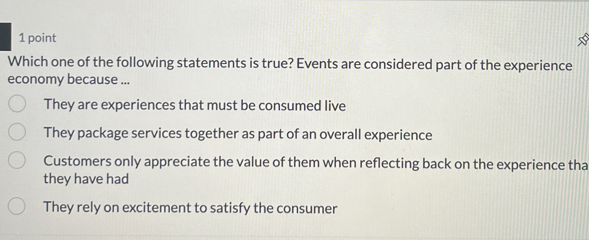 Solved 1 ﻿pointWhich one of the following statements is | Chegg.com