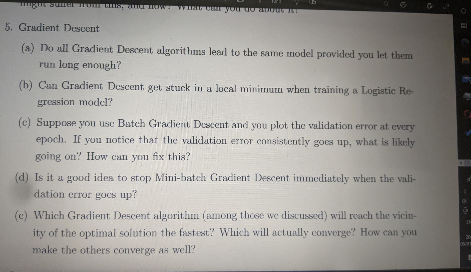Solved Gradient Descenta do All Gradient Descent 7344