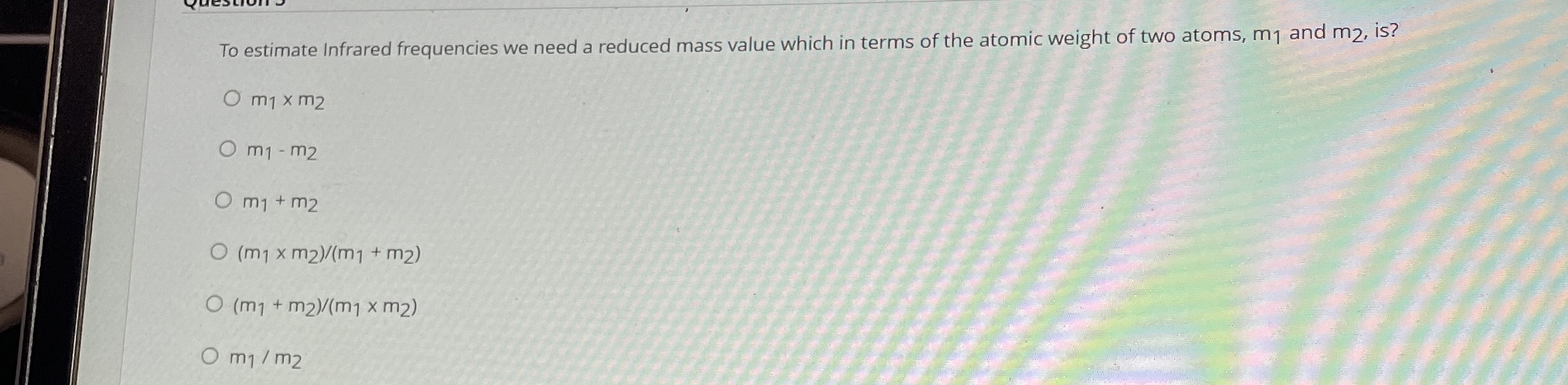 High Quality SOLUTION To estimate Infrared frequencies we need a reduced | Chegg.com