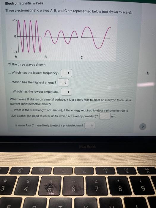 Electromagnetic waves Three electromagnetic waves | Chegg.com