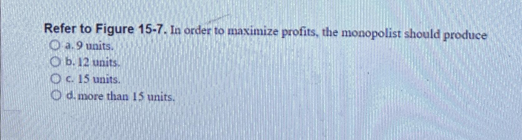 Solved Refer to Figure 15-7. In order to maximize profits, | Chegg.com