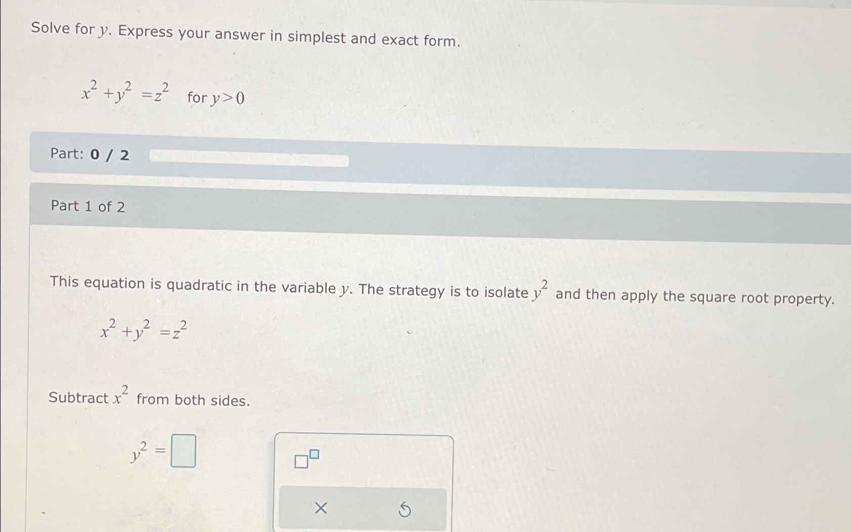 Solved Solve for y. ﻿Express your answer in simplest and | Chegg.com