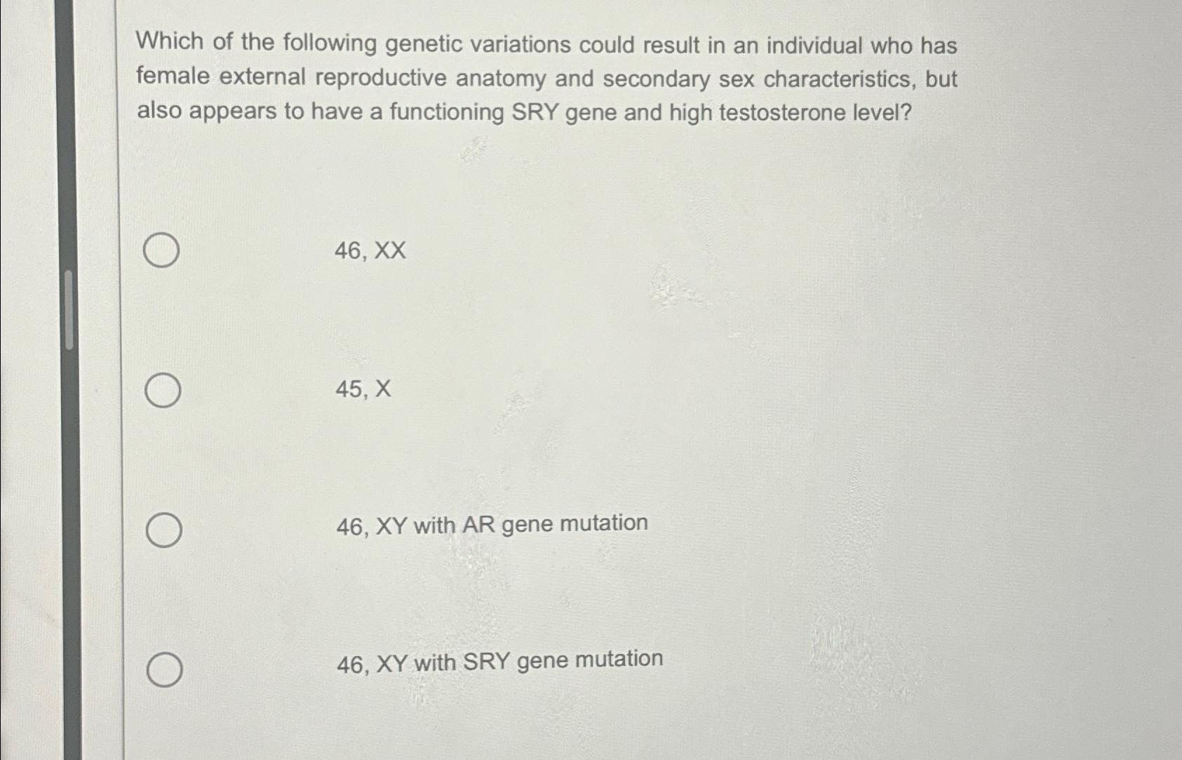 Solved Which of the following genetic variations could | Chegg.com