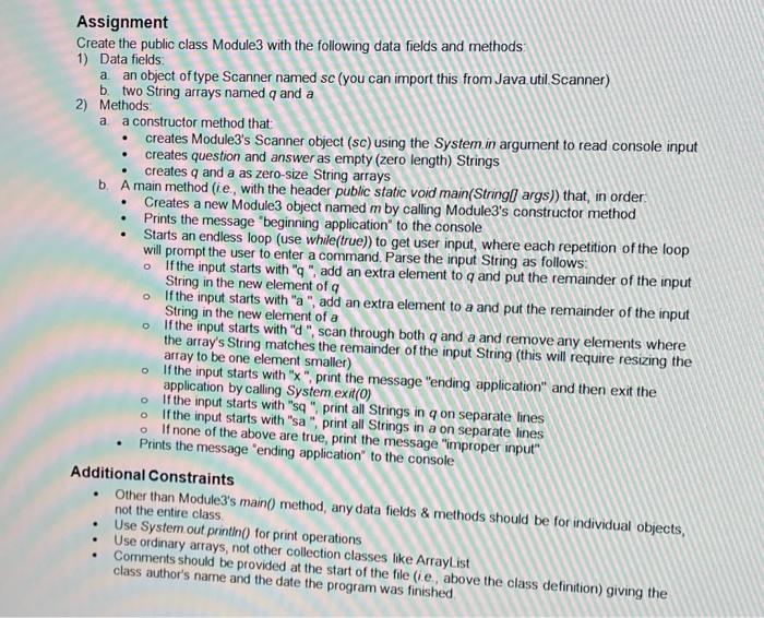 Solved Java assignment using the eclipse workspace. Please | Chegg.com