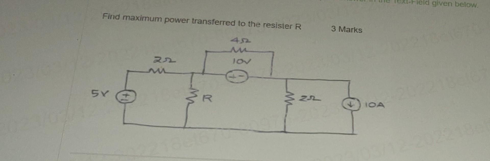 Solved Find maximum power transferred to the resister R | Chegg.com