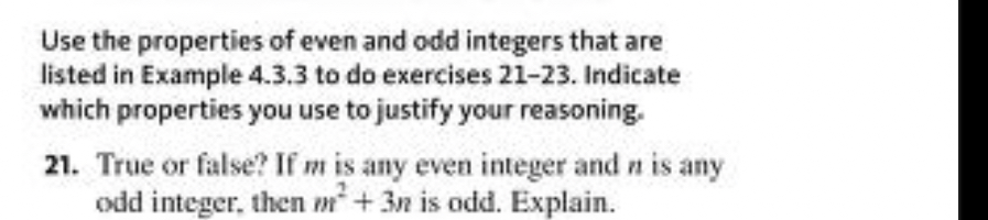 Solved Use the properties of even and odd integers that | Chegg.com