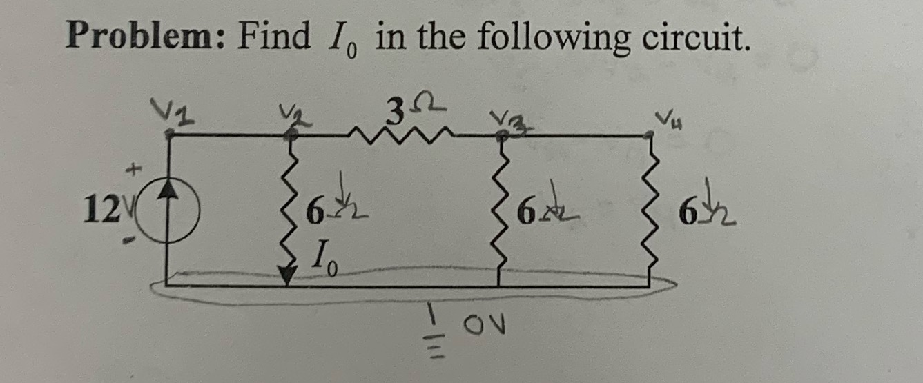 Solved Problem: Find I0 ﻿in the following circuit. | Chegg.com
