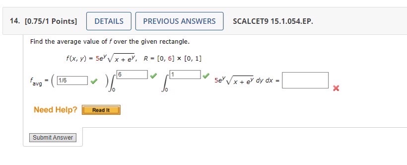 Solved Find the average value of f ﻿over the given | Chegg.com