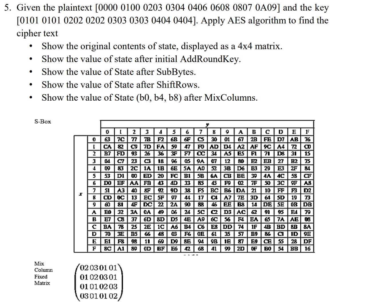 Given the plaintext | Chegg.com