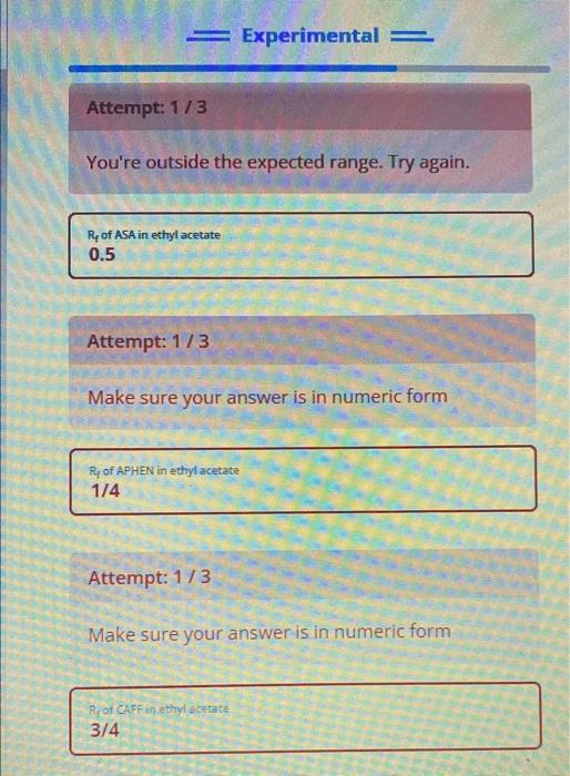 Solved A TLC Elution Restart Lab Data Sheet Reset | Chegg.com