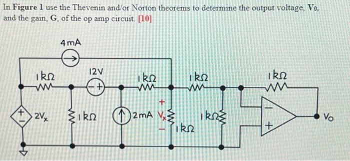 Solved Use the Thevenin and/or Norton theorems to determine | Chegg.com