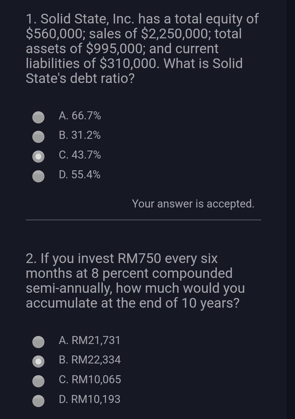 Solved 1. Solid State, Inc. has a total equity of $560,000; | Chegg.com