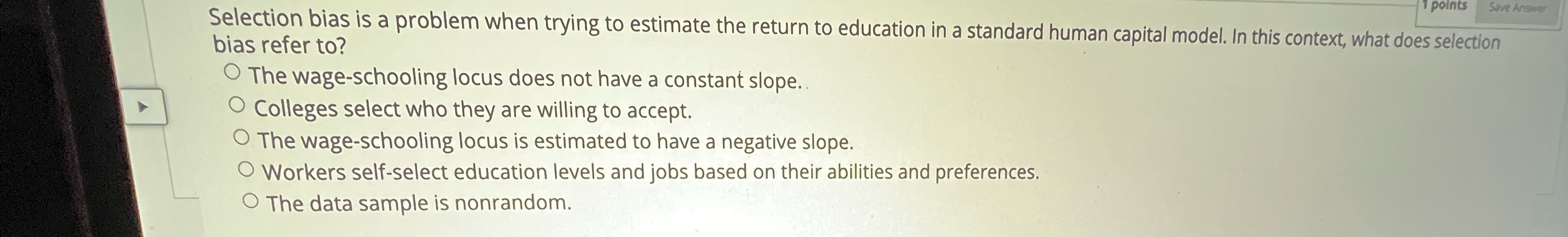 Solved Selection bias is a problem when trying to estimate | Chegg.com