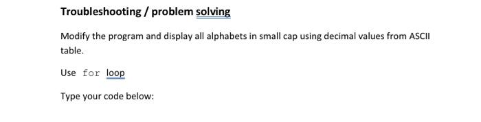 Solved Experımental setup Task 1: Printing ASCII | Chegg.com