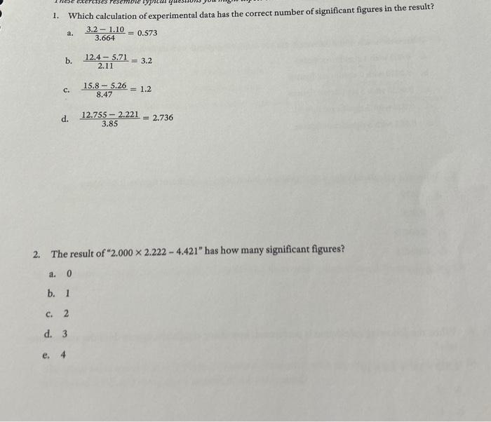 Solved b. 4.0×1032.00×103=1. Which calculation of | Chegg.com