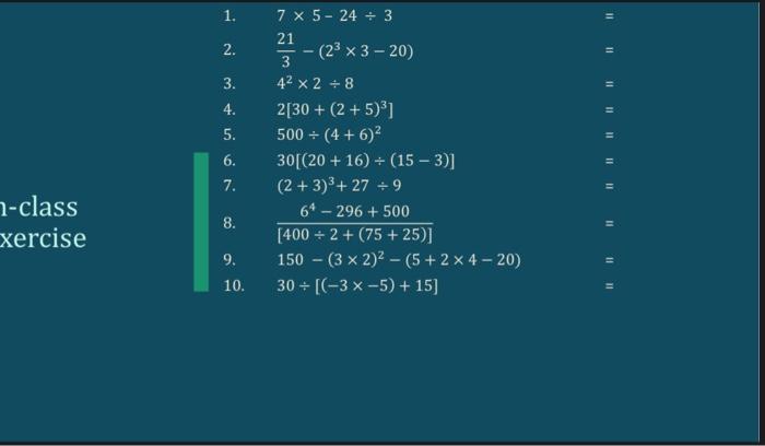 Solved 1-class xercise 1. 2. 3. 4. 5. 6. 7. 8. 9. 10. 7 x | Chegg.com Solved 1-class xercise 1. 2. 3. 4. 5. 6. 7. 8. 9. 10. 7 x | Chegg.com