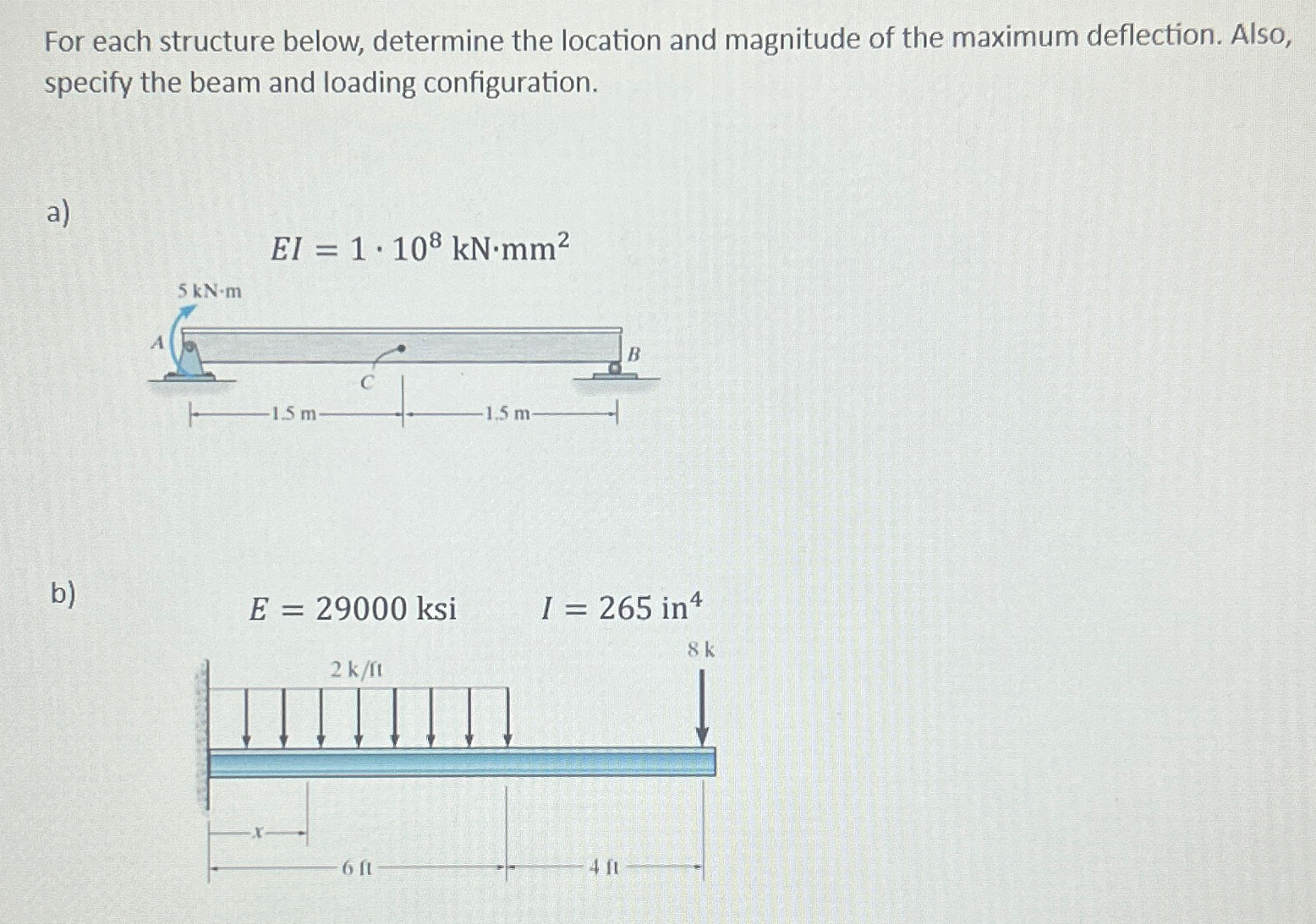 Solved For each structure below, determine the location and | Chegg.com