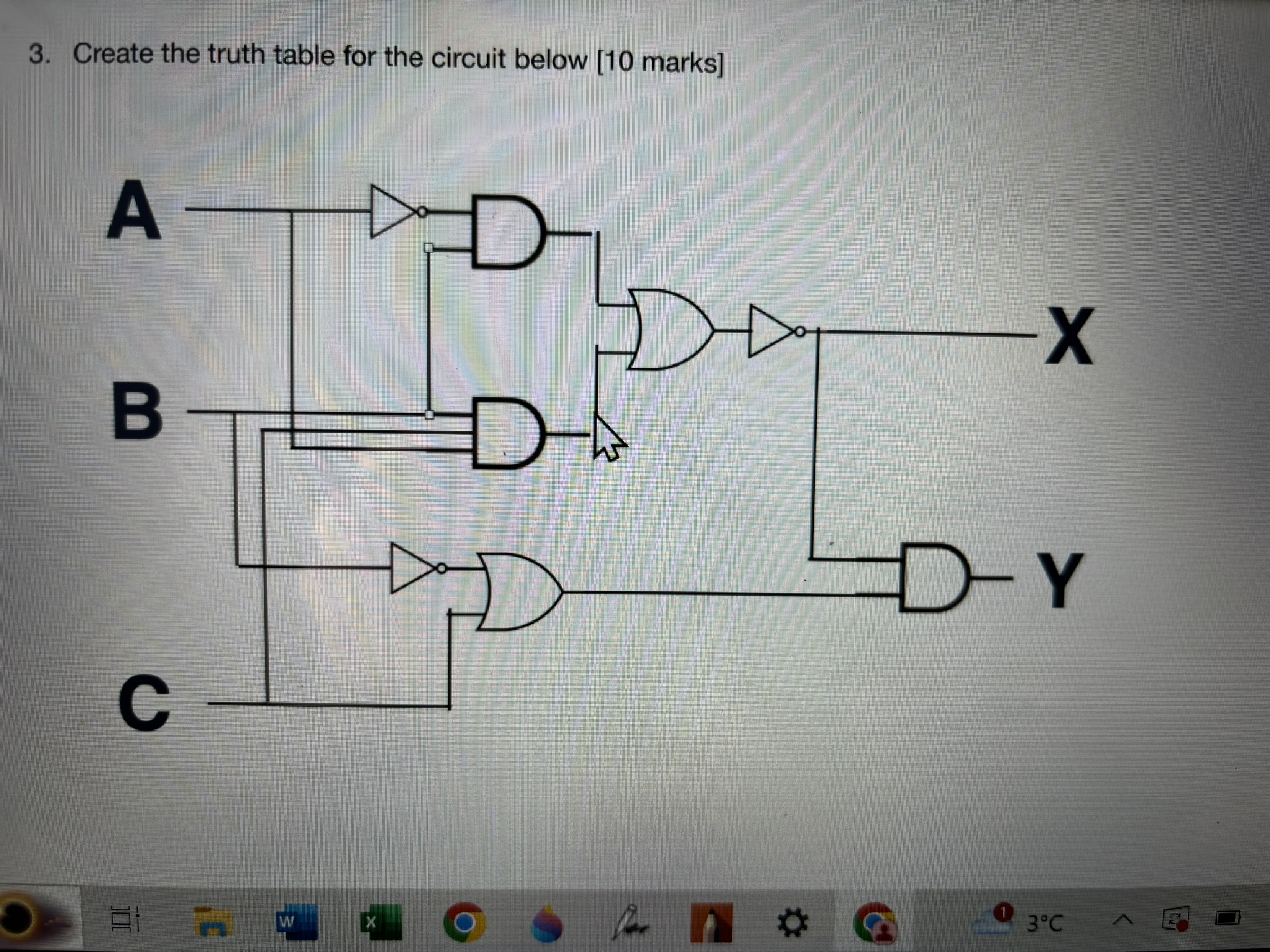 Solved Create the truth table for the circuit below [10 | Chegg.com
