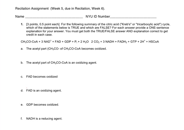 Solved Recitation Assignment Week 5 Due In Recitation