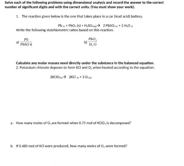Solved Ive each of the following problems using dimensional | Chegg.com