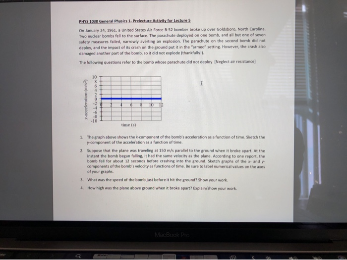 Solved PHYS 1030 General Physics 1. Prelecture Activity for | Chegg.com