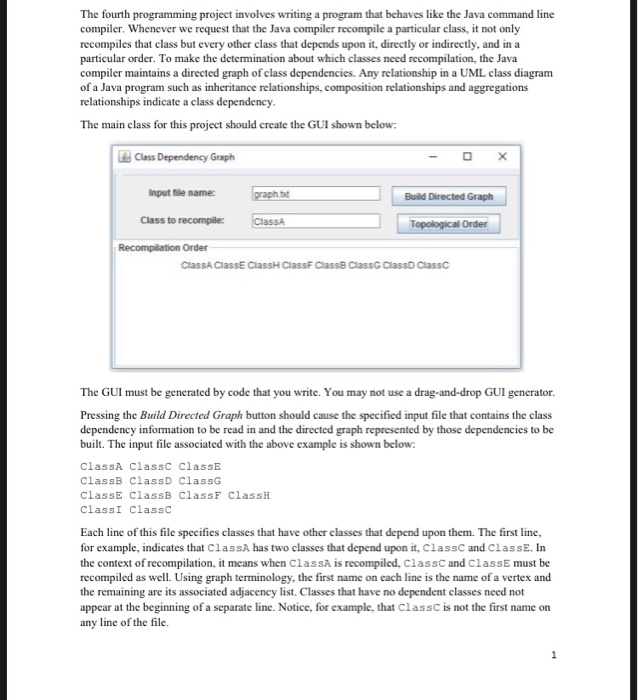 Solved The fourth programming project involves writing a | Chegg.com