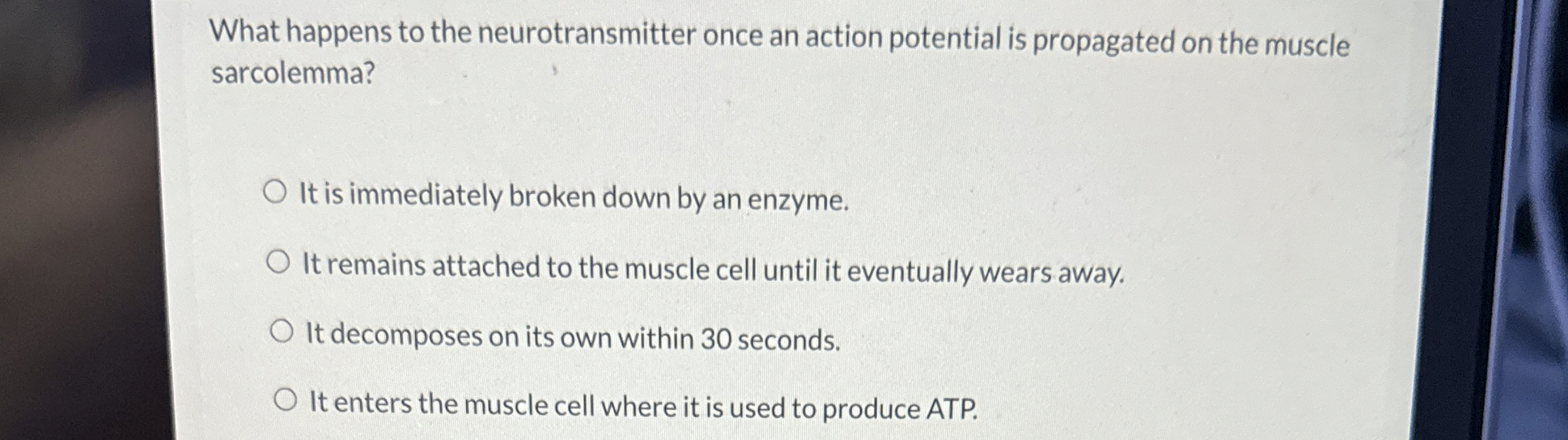Solved What happens to the neurotransmitter once an action | Chegg.com