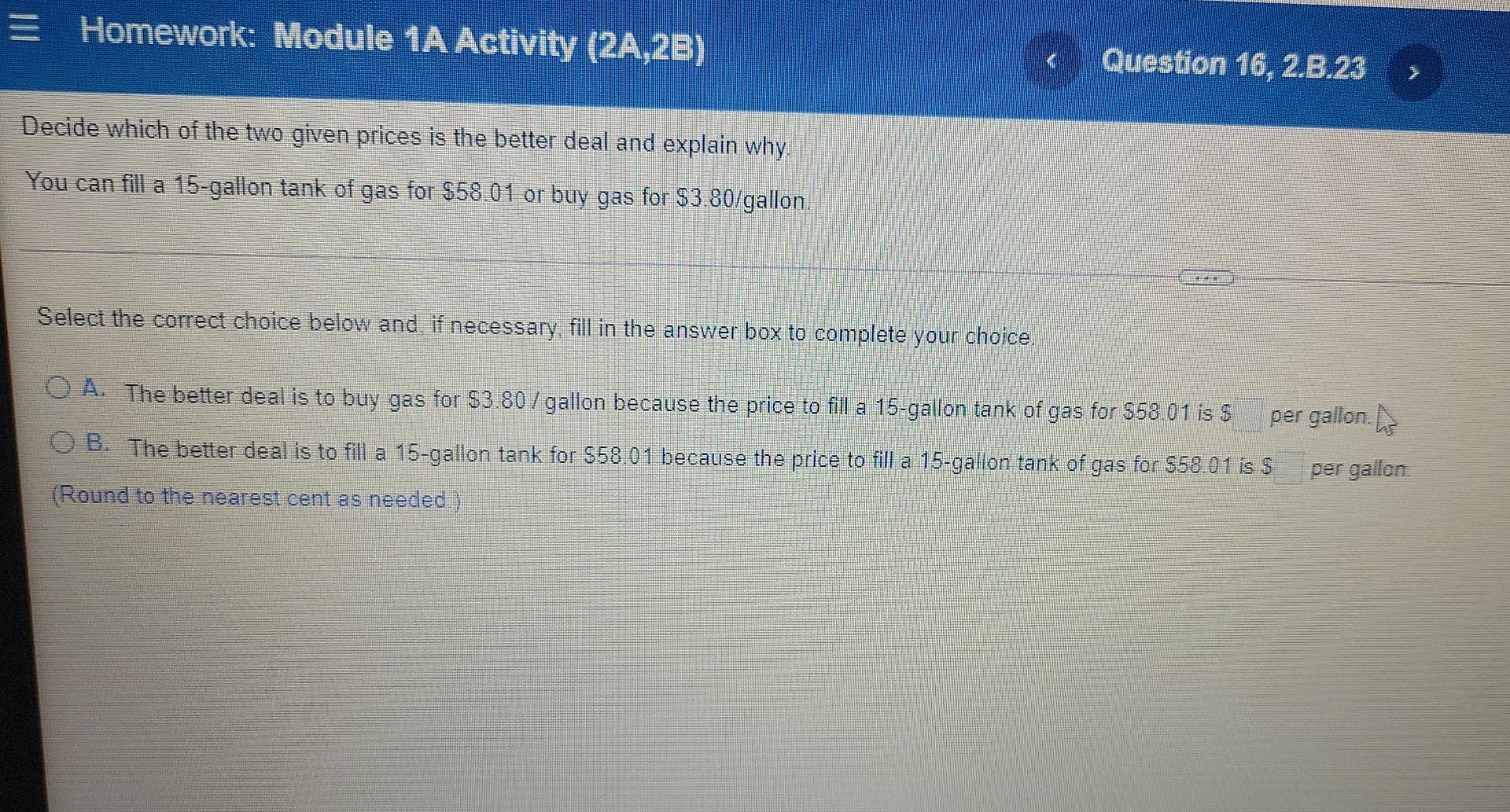 Solved Homework: Module 1A Activity (2A,2B) Question 16, | Chegg.com