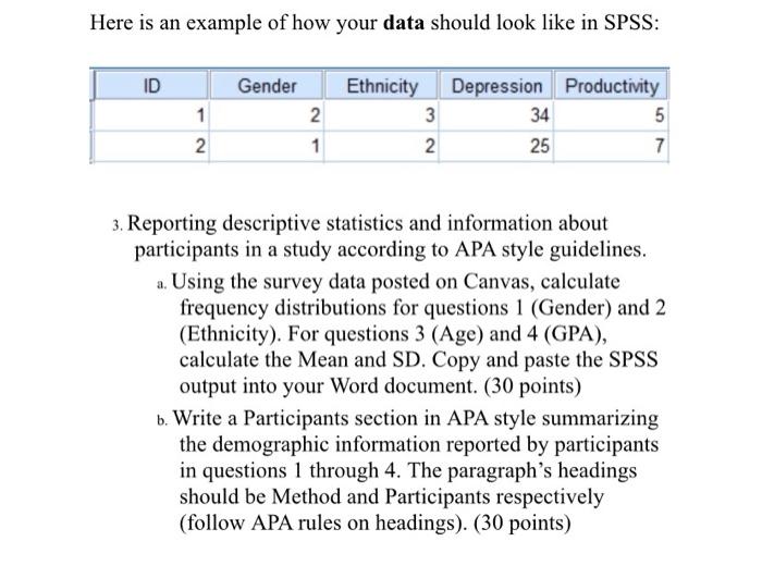 Here is an example of how your data should look like | Chegg.com