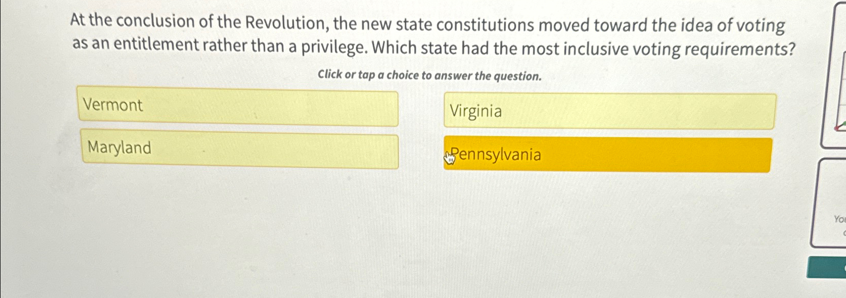 Solved At the conclusion of the Revolution, the new state | Chegg.com