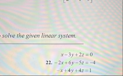 use matrix inversion to solve the given linear | Chegg.com