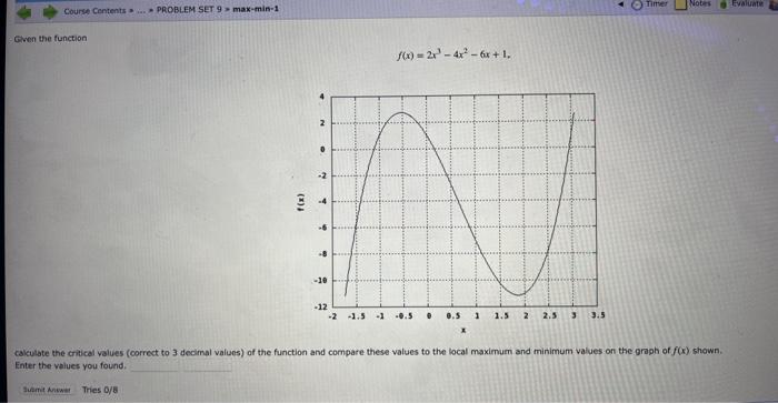 Solved Cwen the function f(x)=2x3−4x2−6x+1 cakculate the | Chegg.com