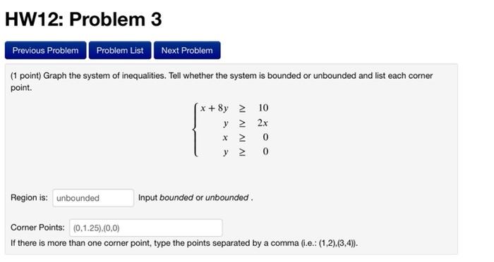 Solved HW12: Problem 3 Previous Problem Problem List Next | Chegg.com Solved HW12: Problem 3 Previous Problem Problem List Next | Chegg.com