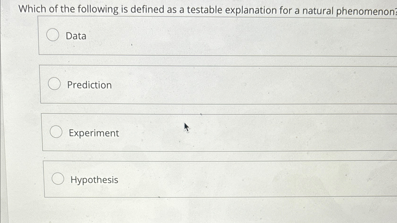 Solved Which of the following is defined as a testable | Chegg.com