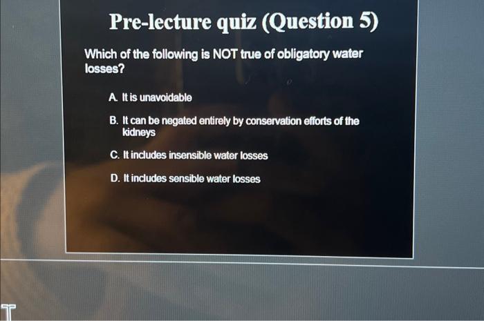 Solved Pre-lecture quiz (Question 5) Which of the following | Chegg.com